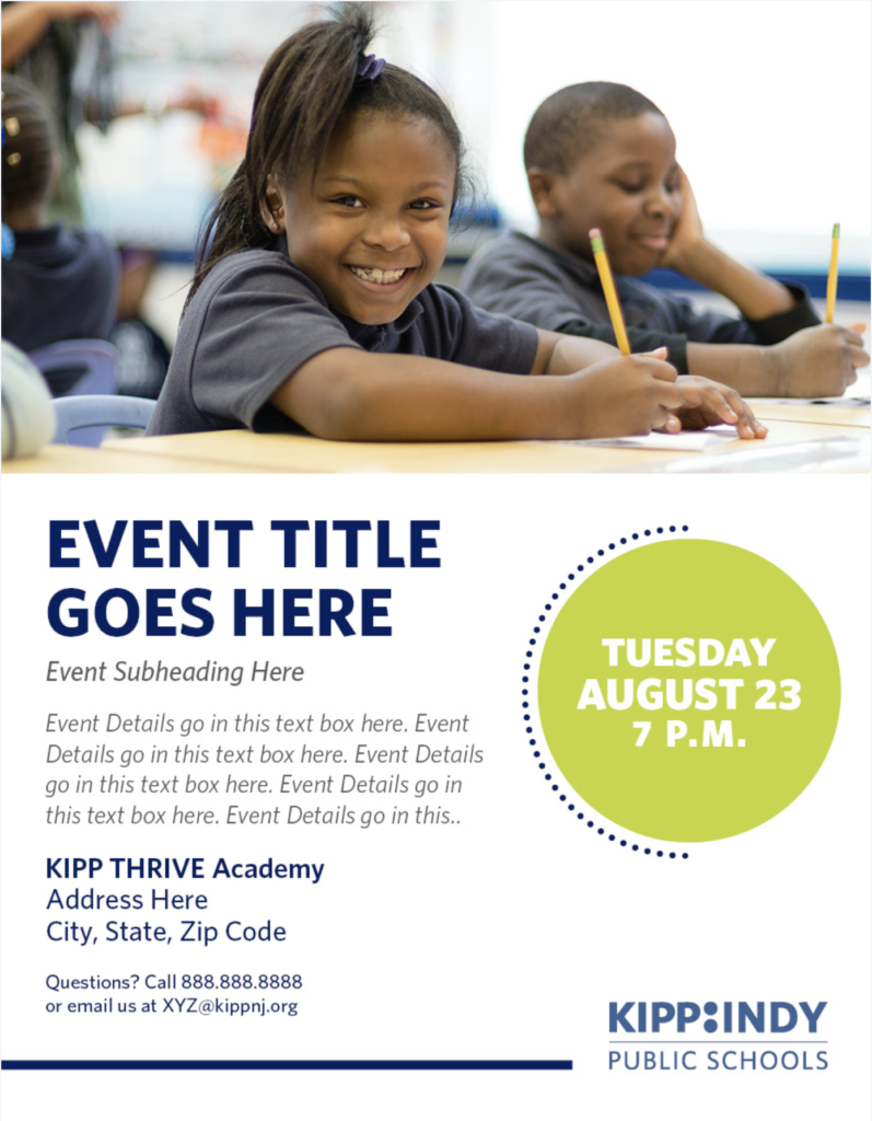 Customizable Event Flyer Template | KIPP DC